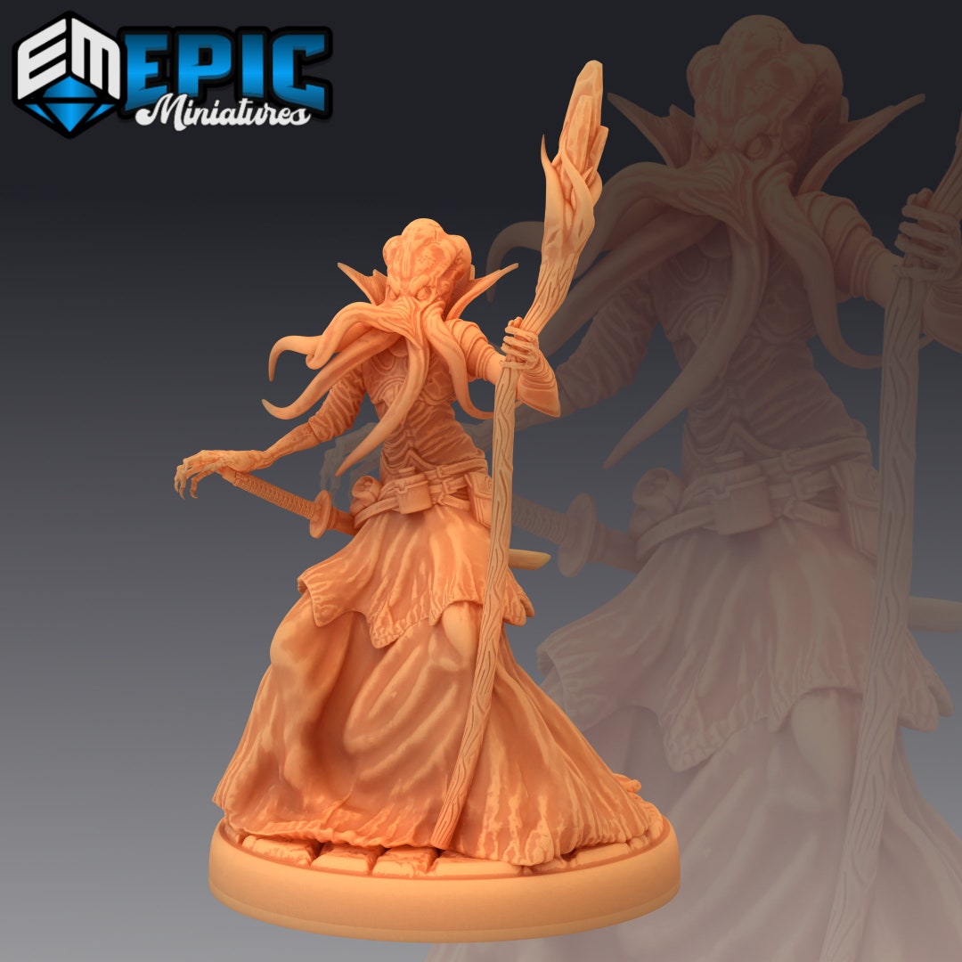 Mind Eater - Epic Miniatures | Medium | Humanoids, Staff - Etsy