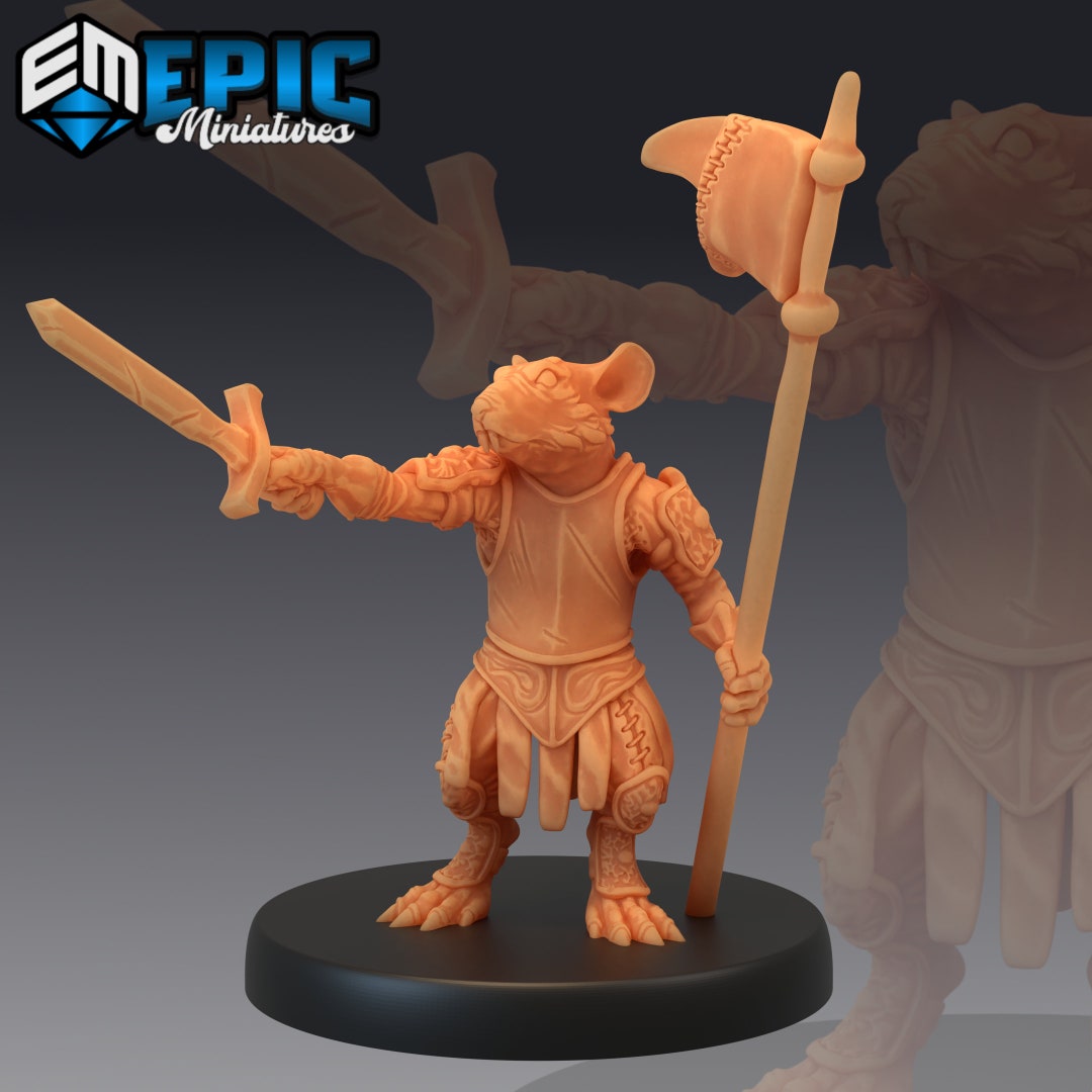 Rat Leader - Epic Miniatures | Medium | Humanoids, Masculine, Flag - Etsy
