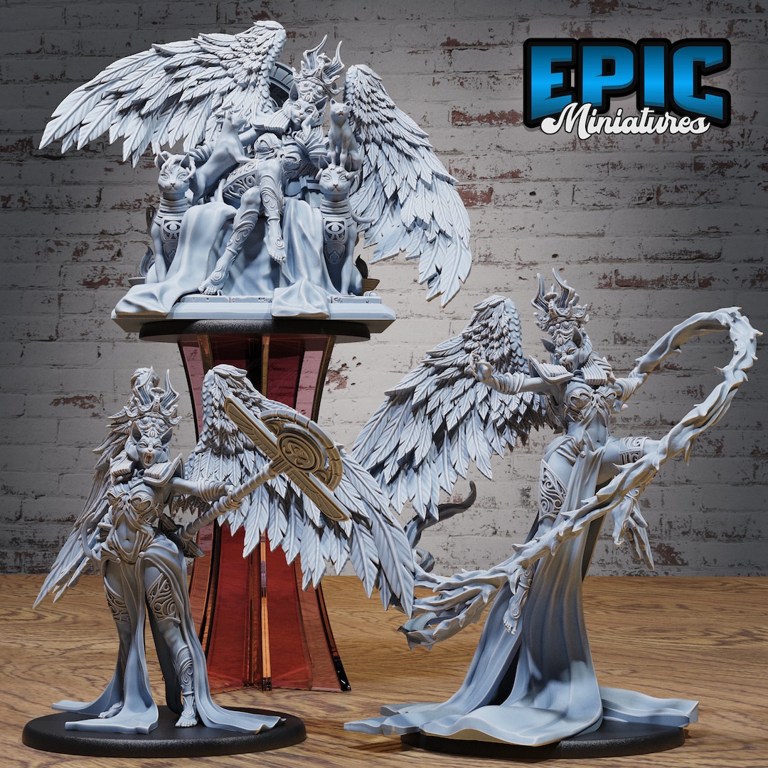 Cat Goddess Bastet Avatar Series Epic Miniatures 96 Bone Dry Desert - Etsy