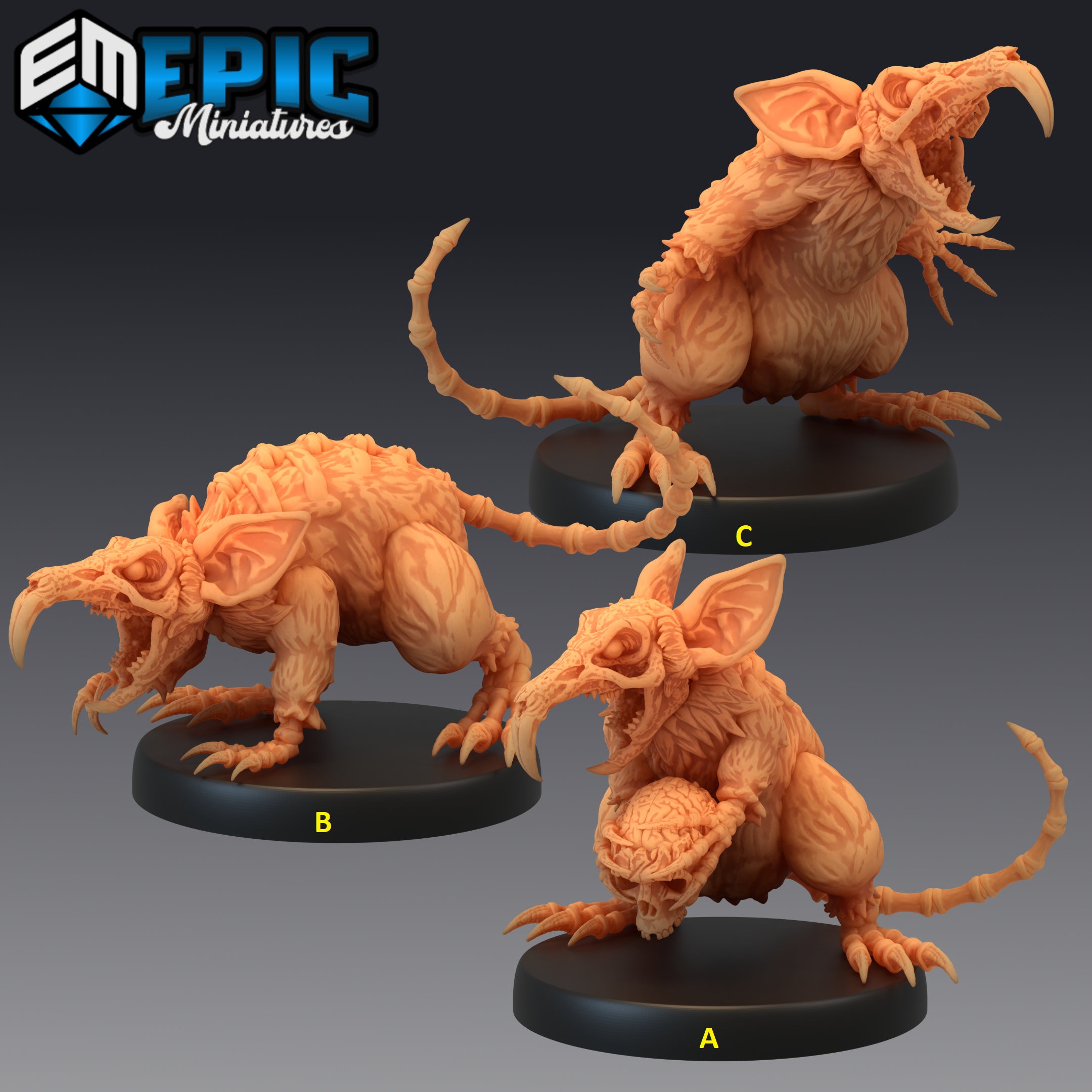 Toys & Games Role Playing Miniatures Giant Rat Revenant in Premium ...