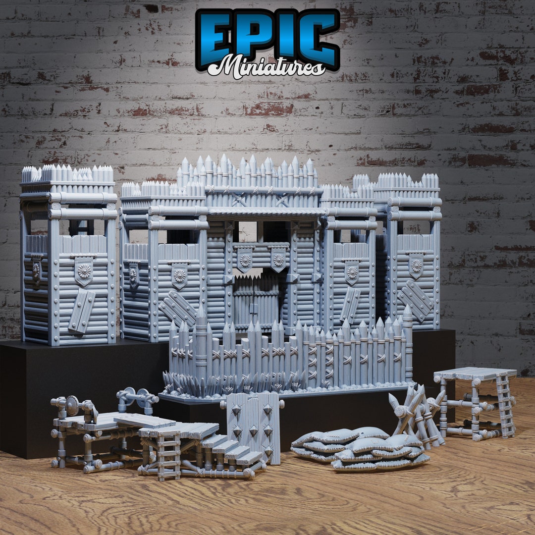 Bandit Camp Fortification - Epic Miniatures | #86 Bandit Camp - Etsy