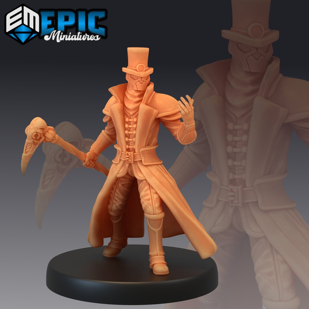 Masked Baron Staff - Epic Miniatures | Medium | Human, Masculine, Staff ...