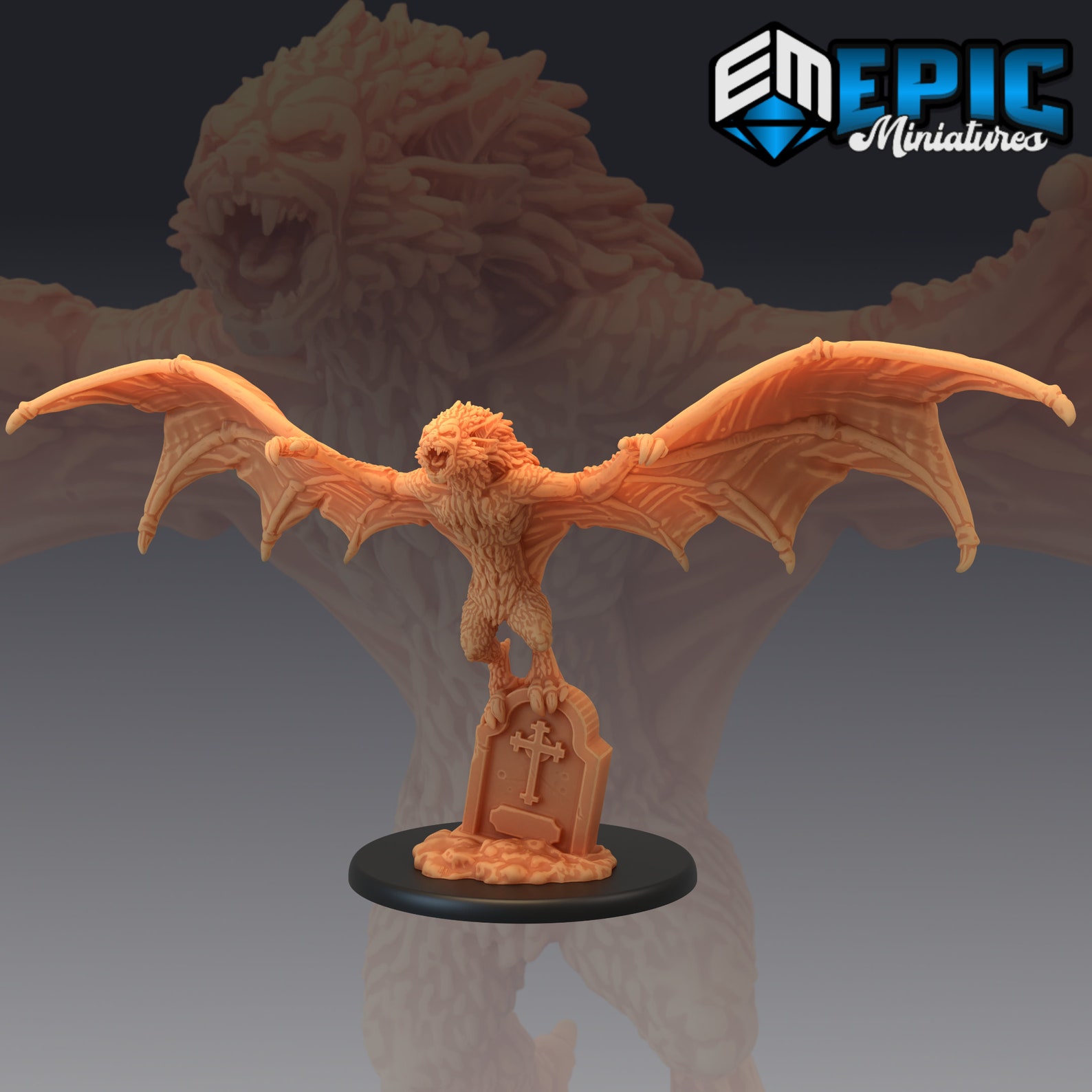 Dire Bat - Epic Miniatures | Large | D&D | Giant Bat, Evil, Vampire ...