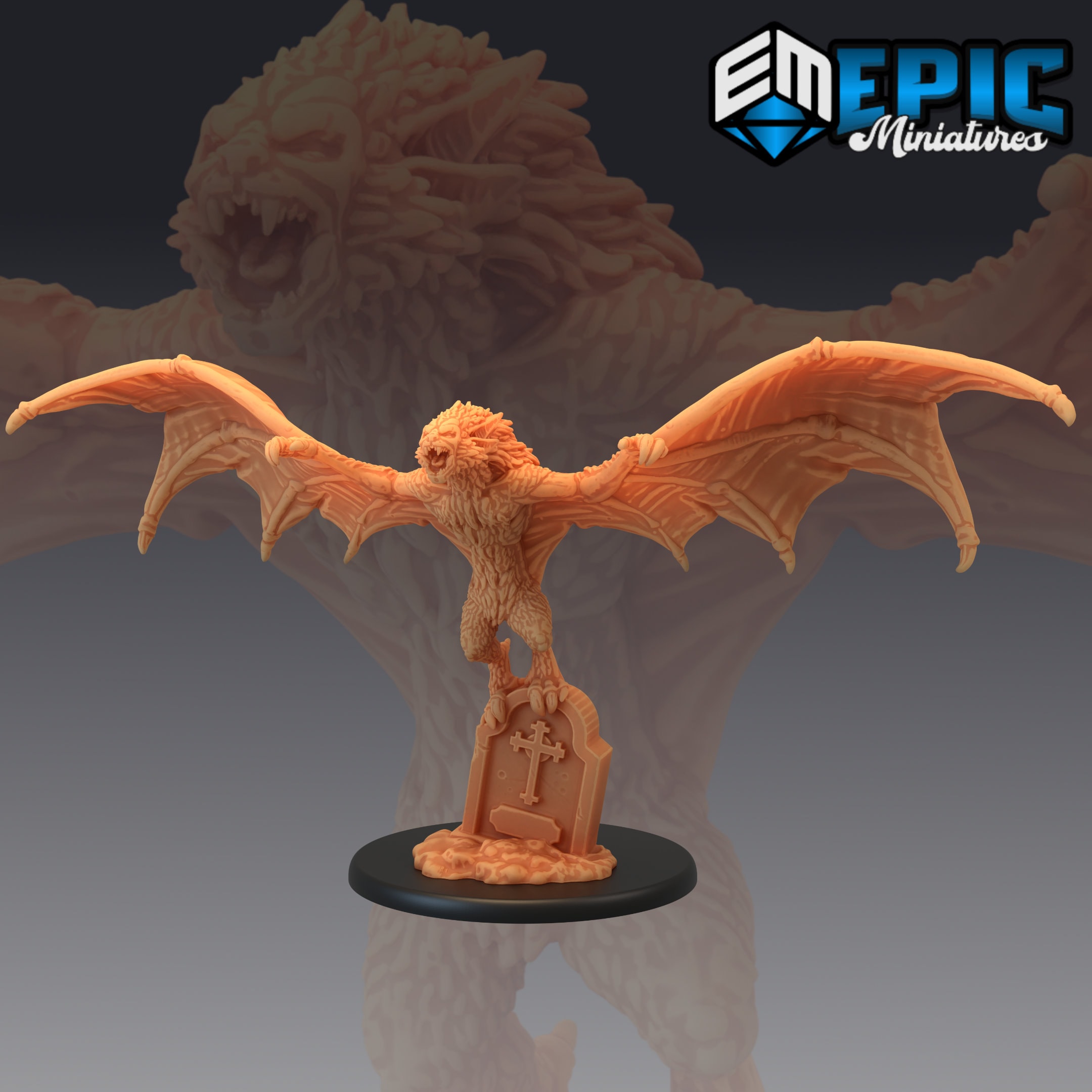 Dire Bat - Epic Miniatures | Large | D&D | Giant Bat, Evil, Vampire ...