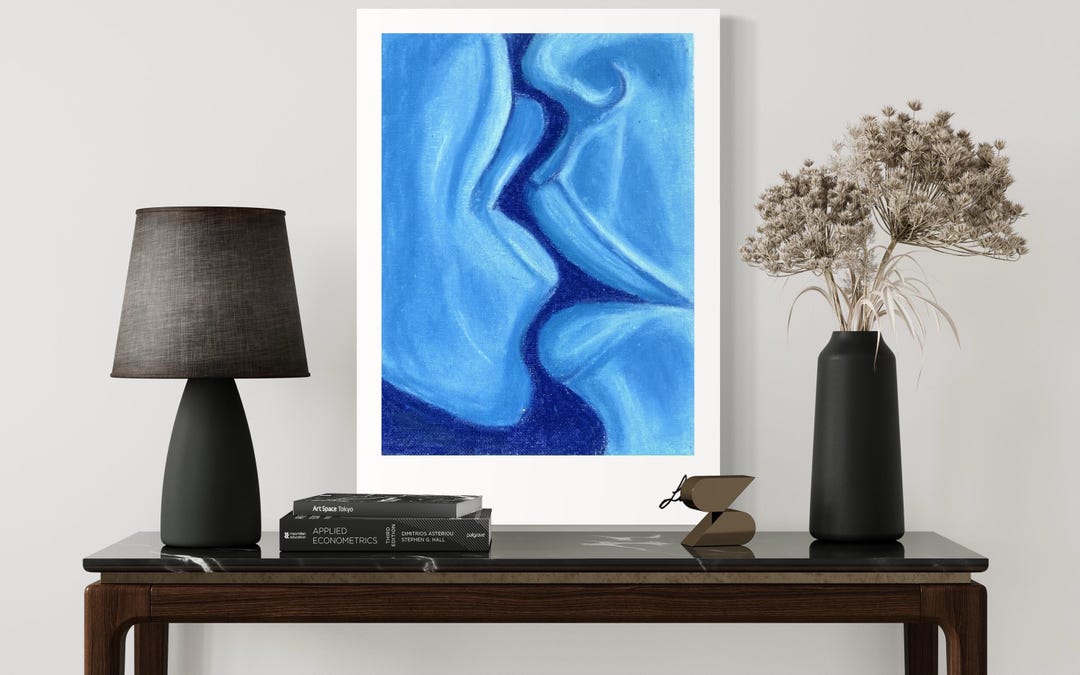 Blue Kiss Poster Printable - Etsy