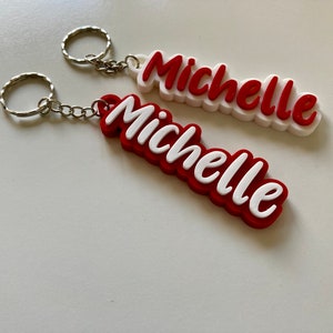 Personalised Cool Chunky 3d Printed Keychain Keyring – cool Font Style ...