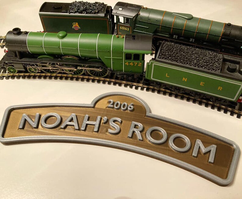 Personalised Train Nameplate Door Plaque Sign 3D Printed | Etsy UK