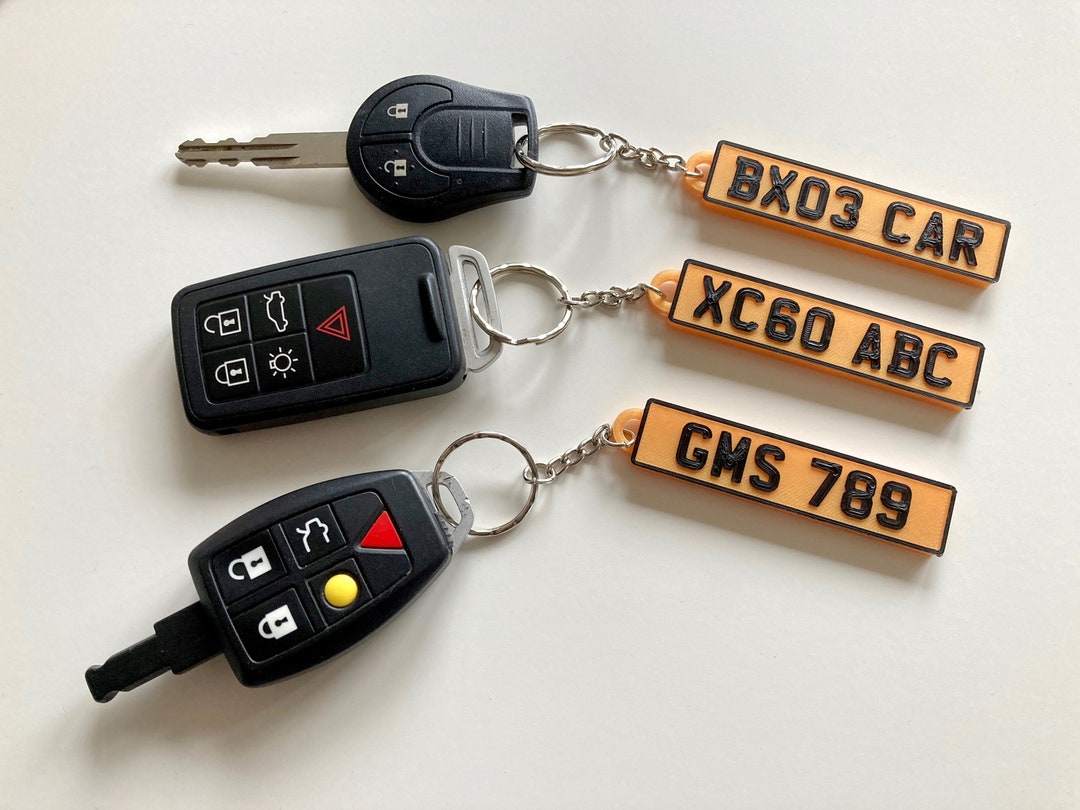 Numberplate Registration Keyring Ideal for Petrol Heads, Garages and ...