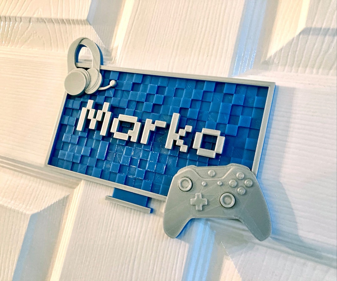 Personalised Gamer Door Plaque | 3D Printed | Xbox Style - Etsy