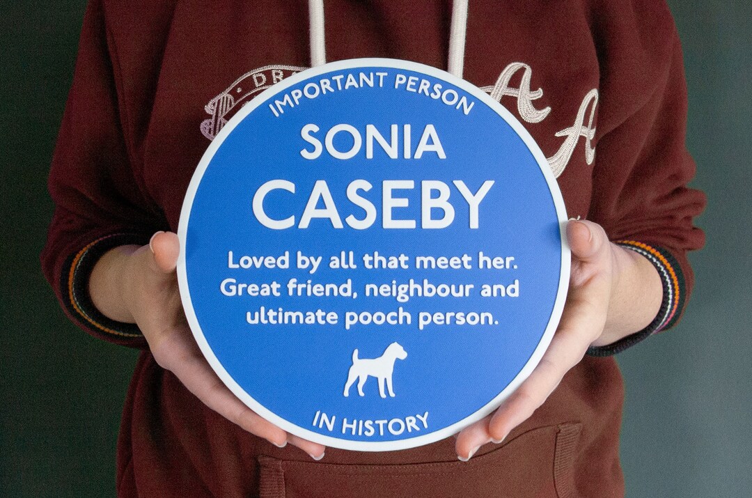 Custom 3D Printed Blue Plaque: Personalised Icon Edition, Bespoke Gift ...