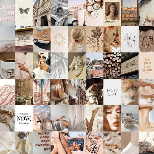 Beige Collage Kit Wall Collage Kit Aesthetic Room Decor - Etsy Canada