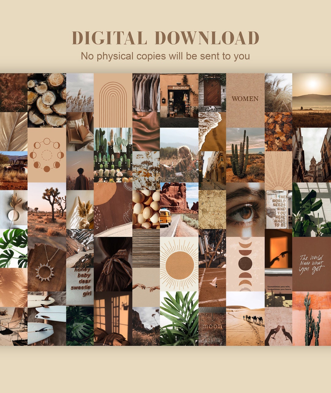 Earth Wall Collage Kit digital Download 60PCS Room Decor - Etsy Norway