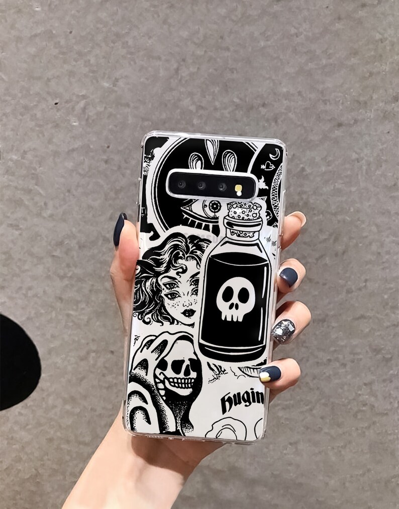 Aesthetic Gothic Skull Collage Phone Case for Samsung Galaxy - Etsy
