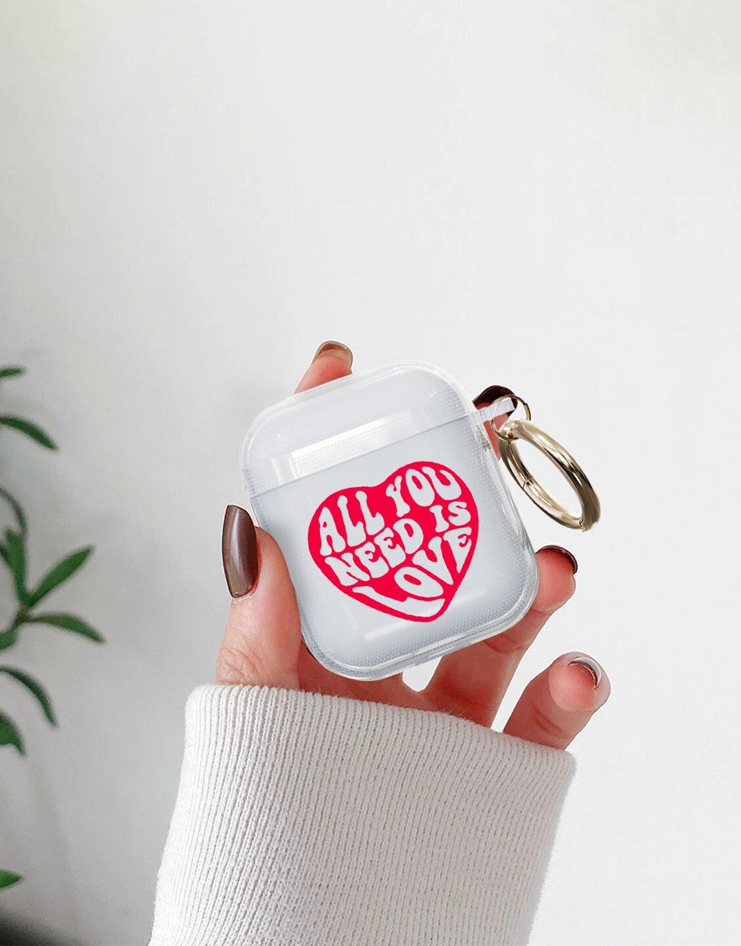 All You Need is Love Heart Print Case for Airpods Pro AirPod 1 2 Indie ...