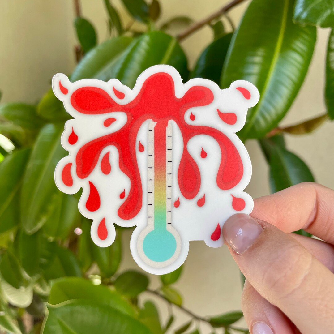 Exploding Thermometer Vinyl Sticker - Etsy