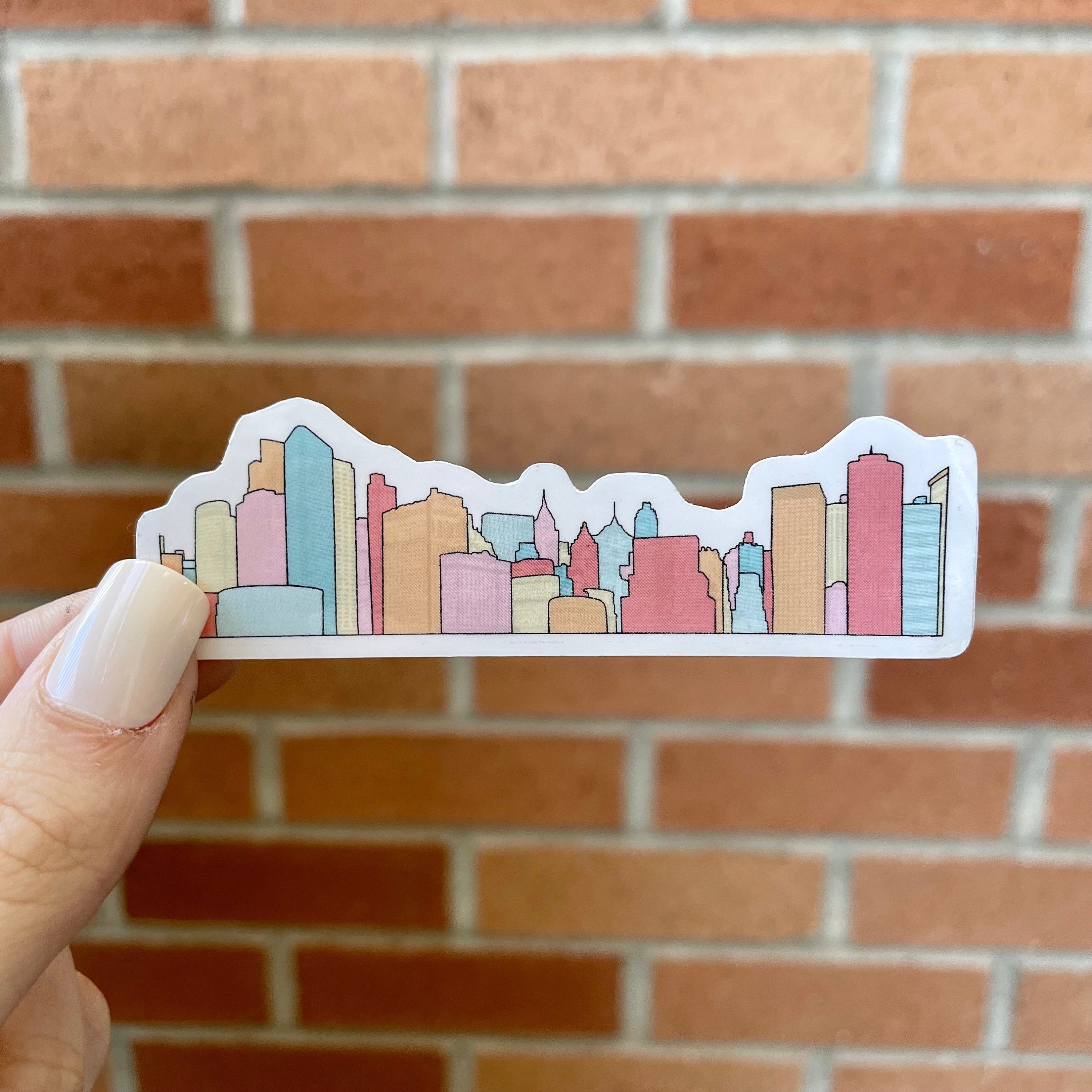 Pastel New York Skyline Vinyl Sticker - Etsy