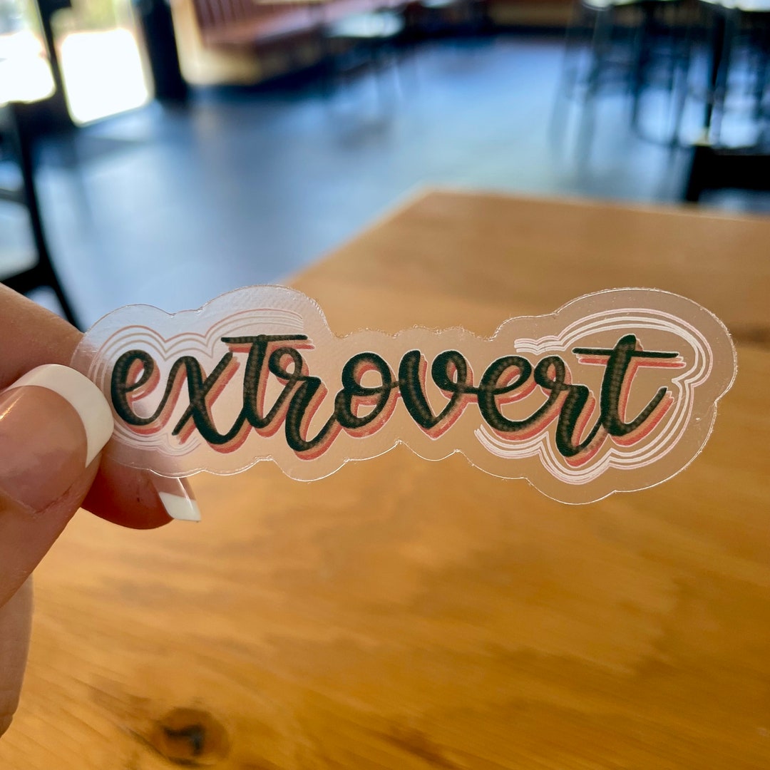 Extrovert Clear Vinyl Sticker - Etsy