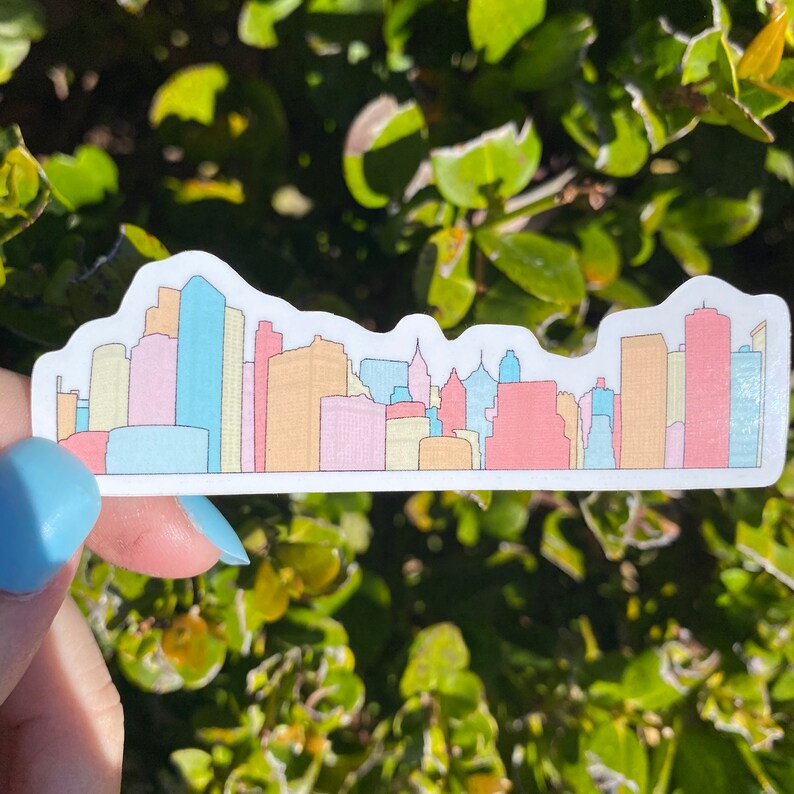 Pastel New York Skyline Vinyl Sticker - Etsy