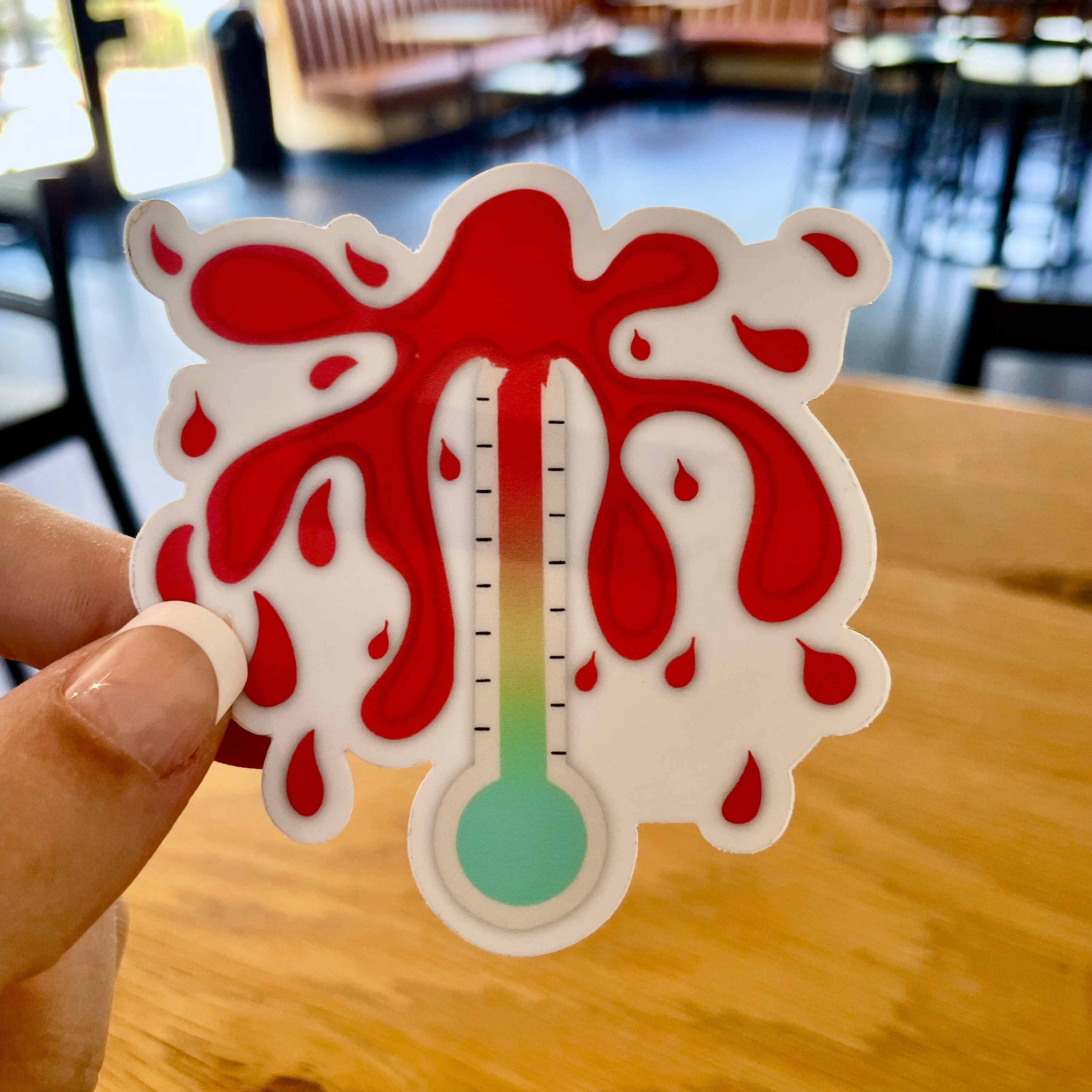 Exploding Thermometer Vinyl Sticker - Etsy