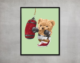 Teddy Bear Boxing - Etsy