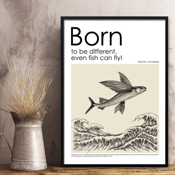 Flying Fish Print - Etsy