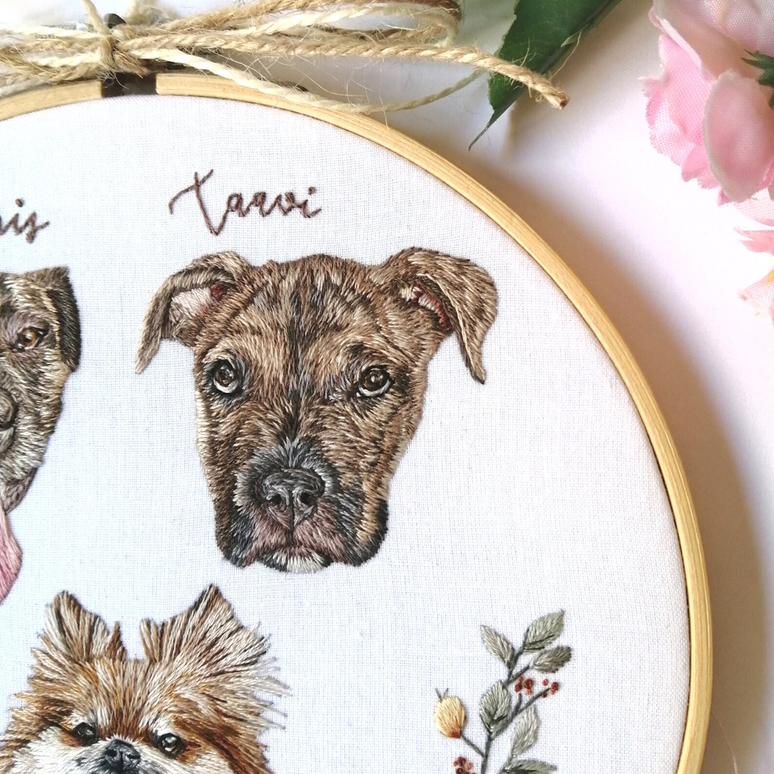 Custom Pet Embroidery, Pet Remembrance, Pet Portrait From Photo - Etsy