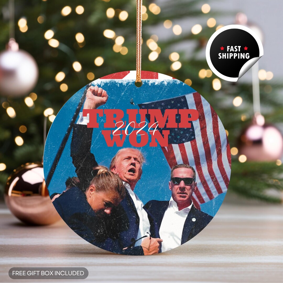 President Shot Ornament | Political Trends | President Fight Ornament ...