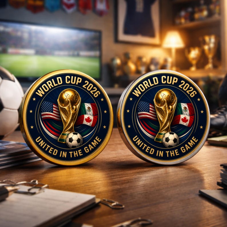 World Cup 2026 Commemorative Coin | Football Challenge Coin | Soccer ...