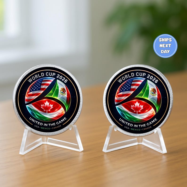 World Cup 2026 Commemorative Coin | Football Challenge Coin | Soccer ...