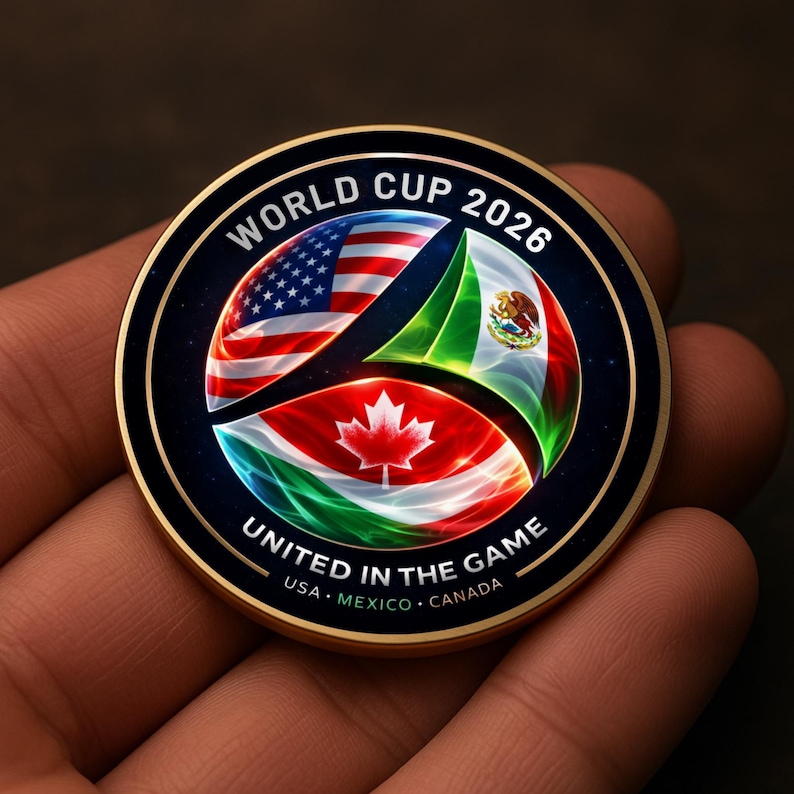 World Cup 2026 Commemorative Coin | Football Challenge Coin | Soccer ...