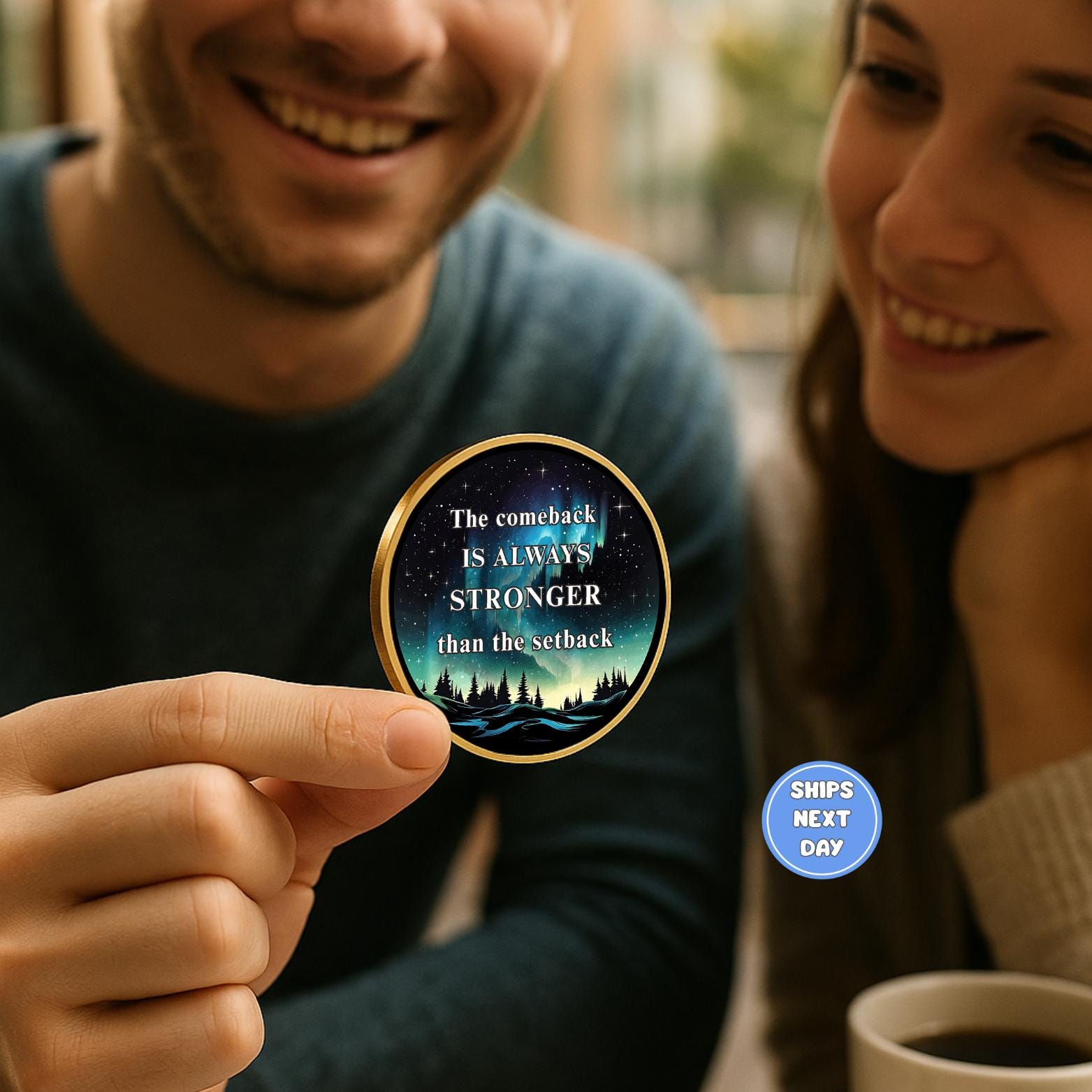 Personalized Sobriety Coin Any Year | Wolf's Path AA Chip | Custom ...