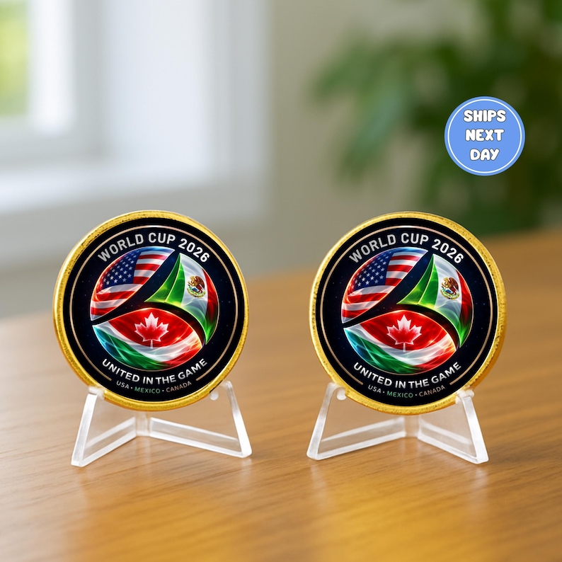 World Cup 2026 Commemorative Coin | Football Challenge Coin | Soccer ...