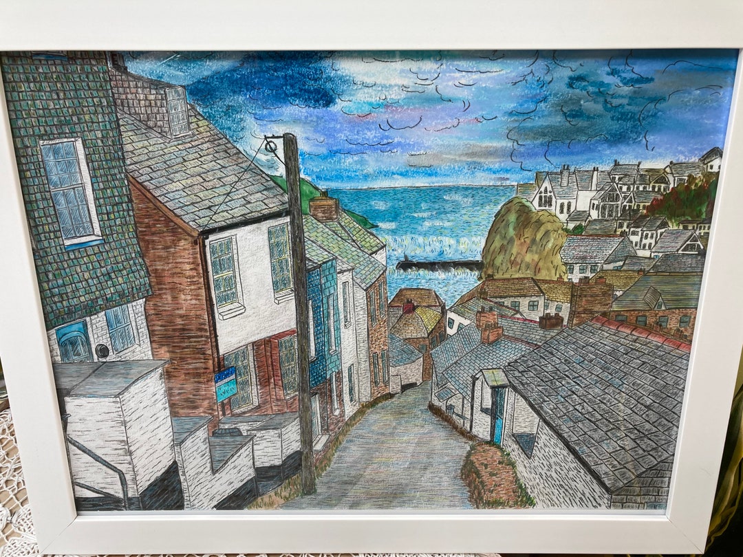 A Street in Port Issac - Etsy