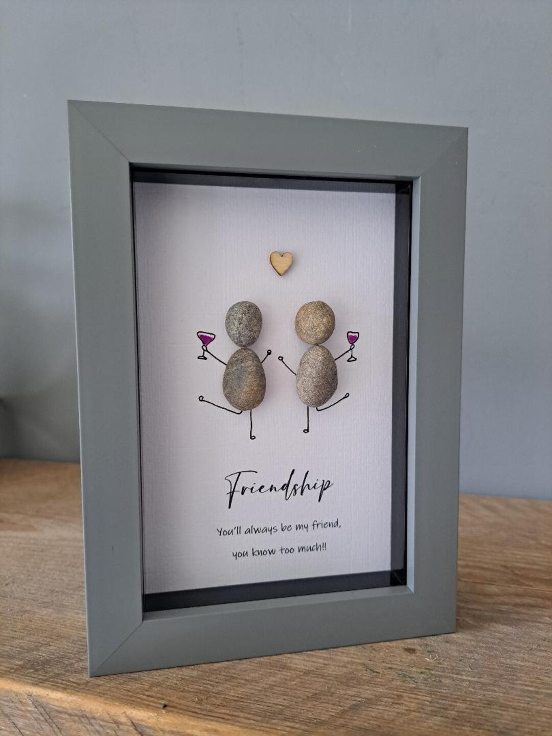 Friends Pebble People Quote Frame, Pebble Picture, Gift for Her ...