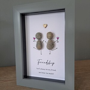 Friends Pebble People Quote Frame, Pebble Picture, Gift for Her ...