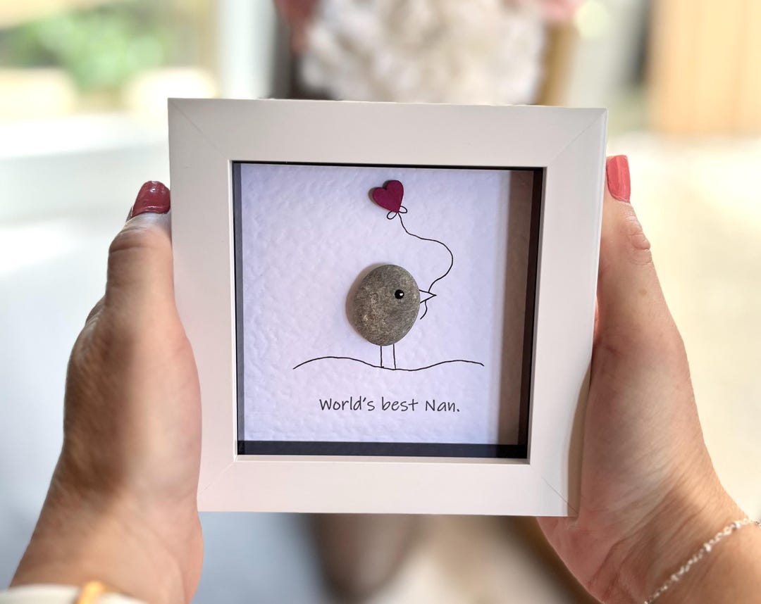 Nan Pebble Picture, Pebble Picture Frame, Present for Nan, Gift for Nan ...