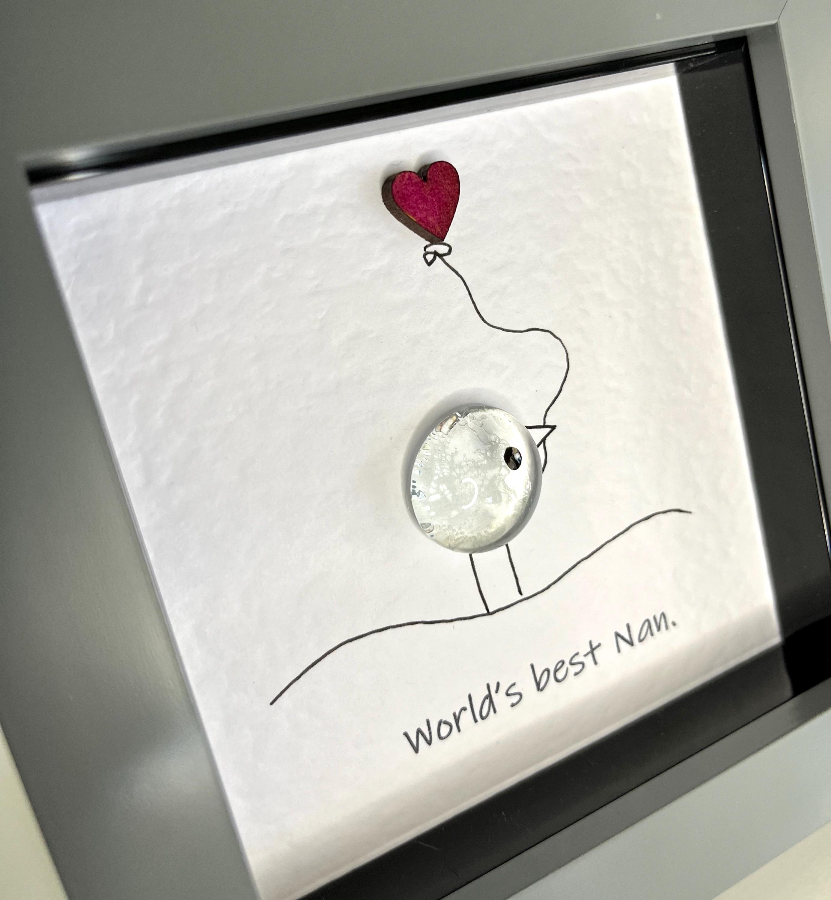 Nan Pebble Picture, Pebble Picture Frame, Present for Nan, Gift for Nan ...