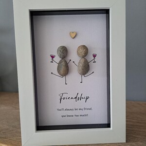 Friends Pebble People Quote Frame, Pebble Picture, Gift for Her ...