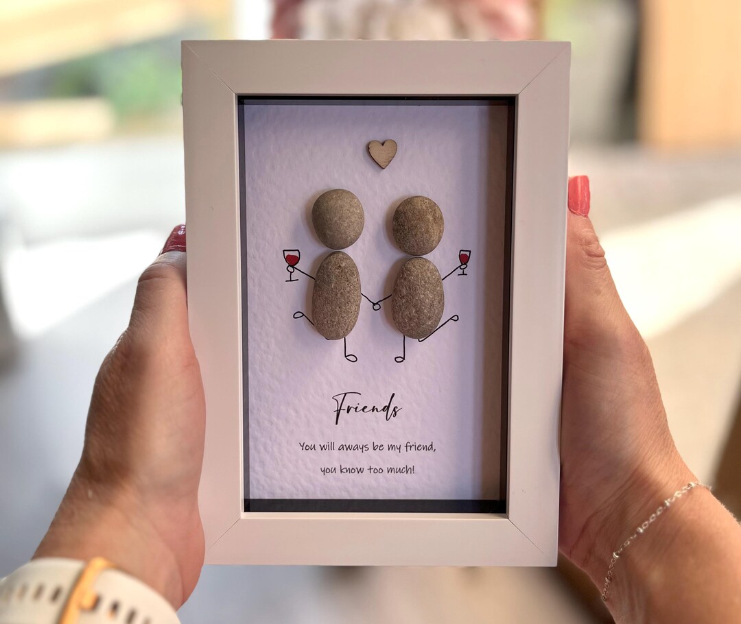 Funny Friendship Pebble People Quote Frame, Customised Friendship Gift ...