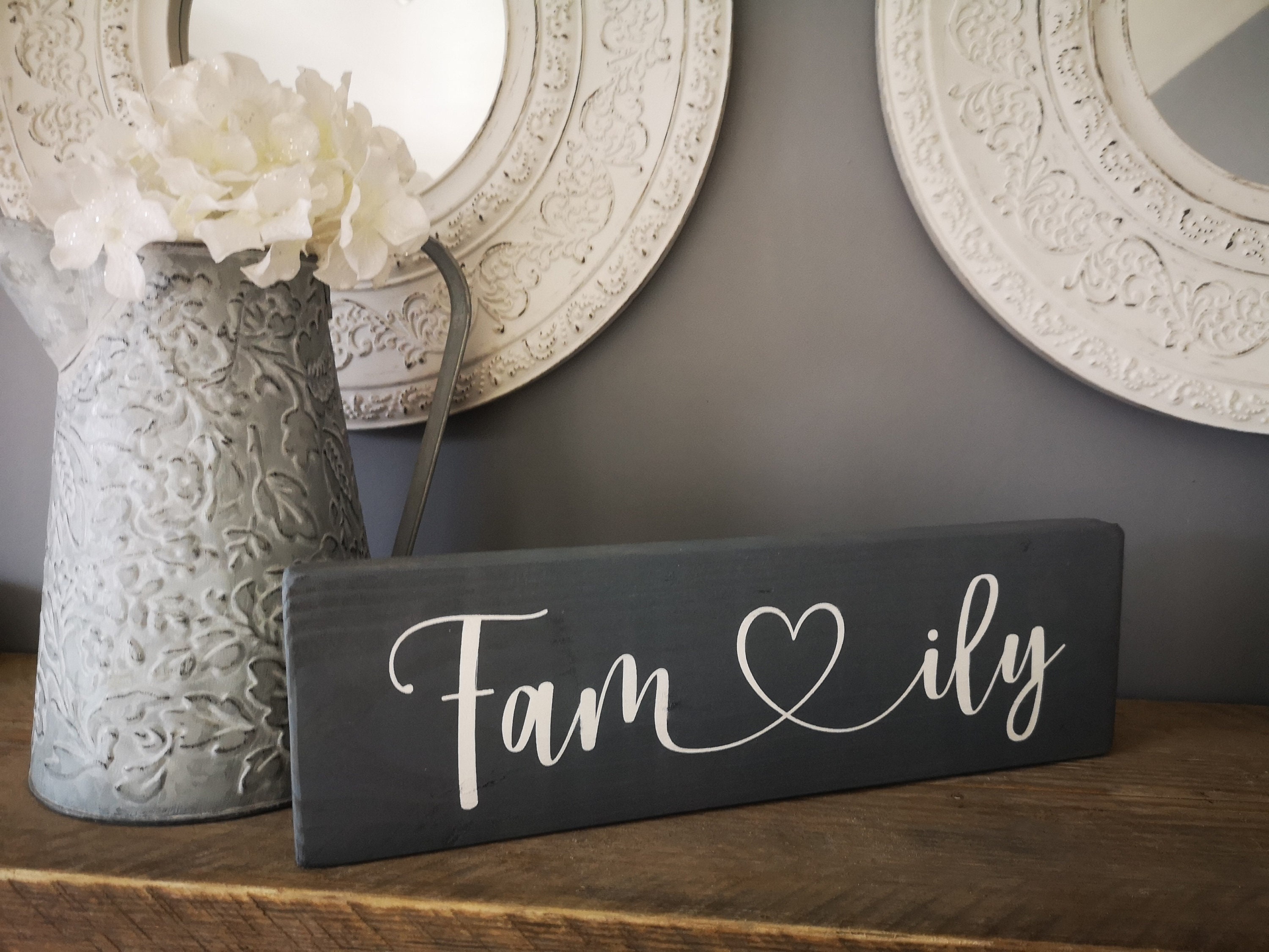 Home Décor Home & Living Family sign solid wood free standing sign ...