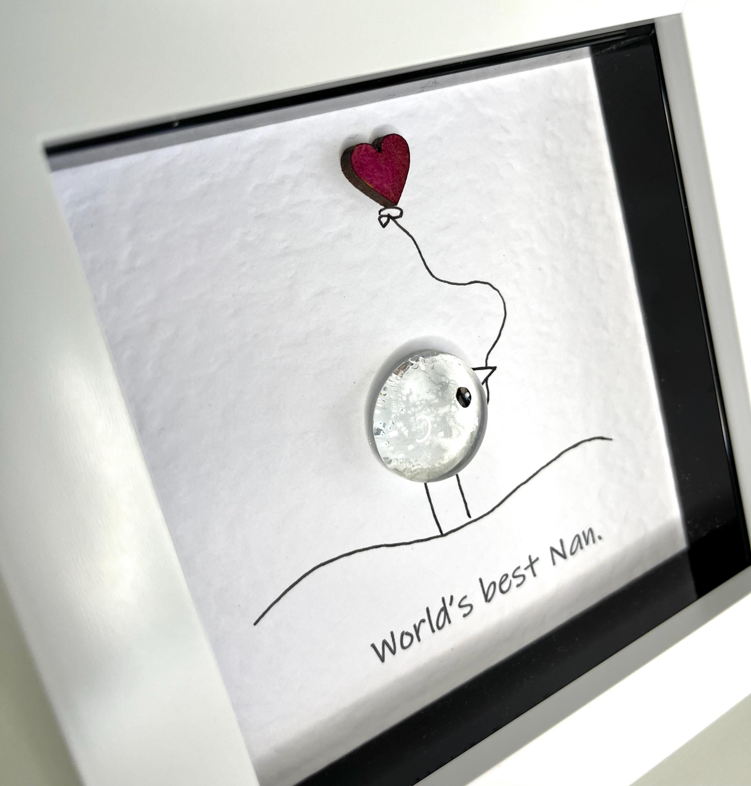Nan Pebble Picture, Pebble Picture Frame, Present for Nan, Gift for Nan ...