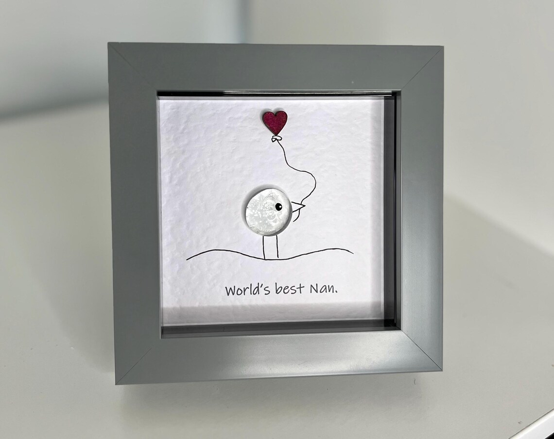 Nan Pebble Picture, Pebble Picture Frame, Present for Nan, Gift for Nan ...