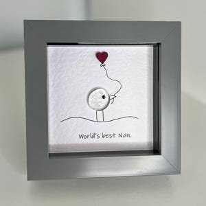 Nan Pebble Picture, Pebble Picture Frame, Present for Nan, Gift for Nan ...