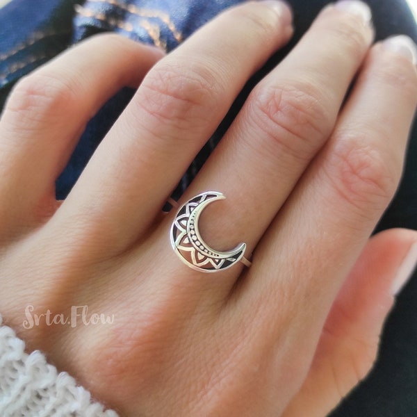 Moon Ring - Etsy