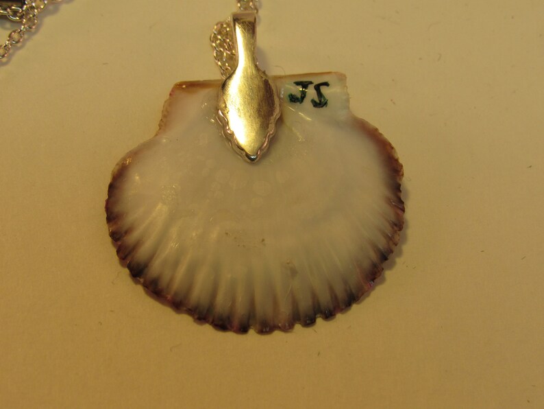 Hand Painted Shell Pendant Necklace, Rainbow Clouds, Original Signed ...