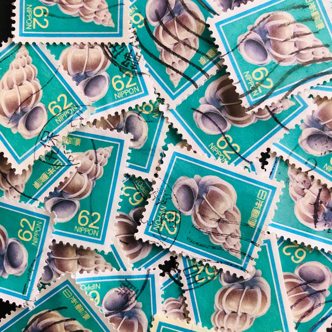 10x Japan Shells Japanese Postage Stamps for TN, Journal, Scrapbook ...