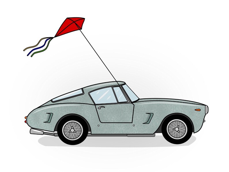 Grey Car Digital Download Printable Artwork - Etsy