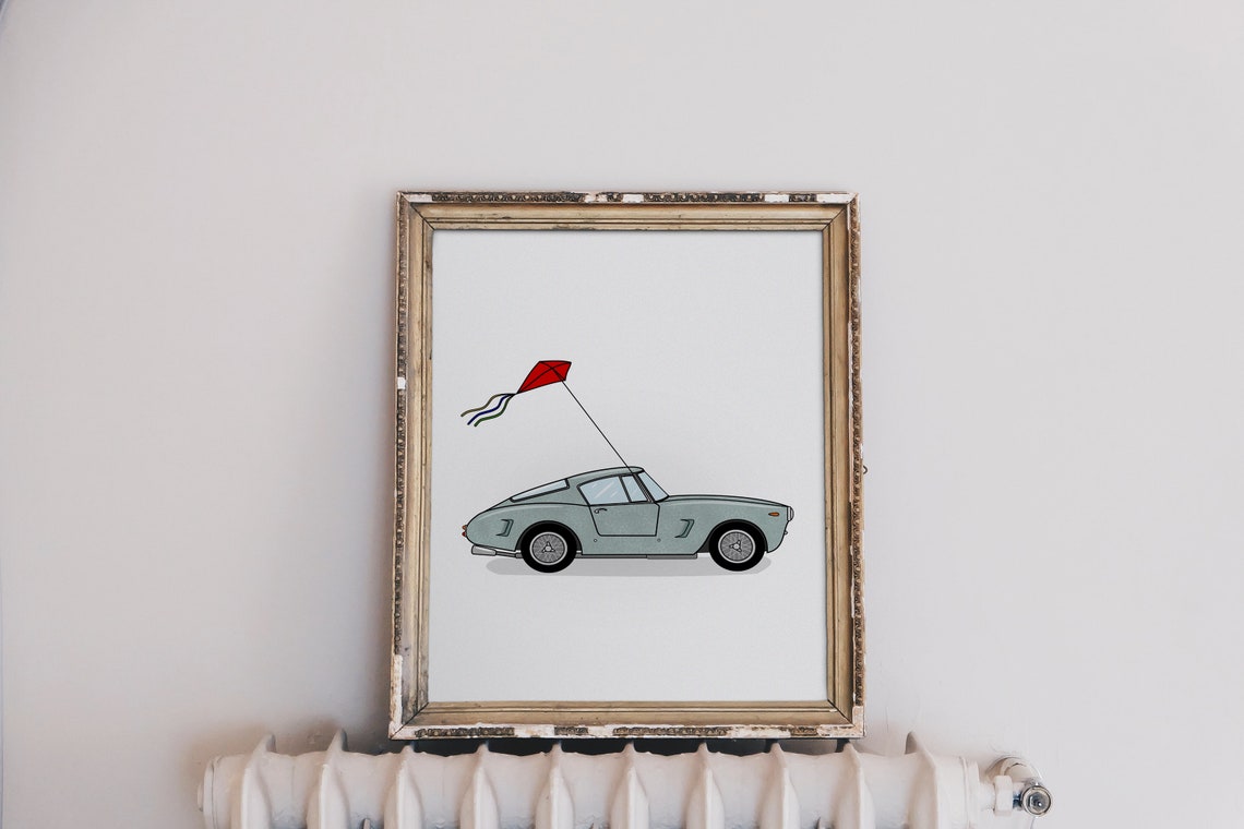 Grey Car Digital Download Printable Artwork - Etsy