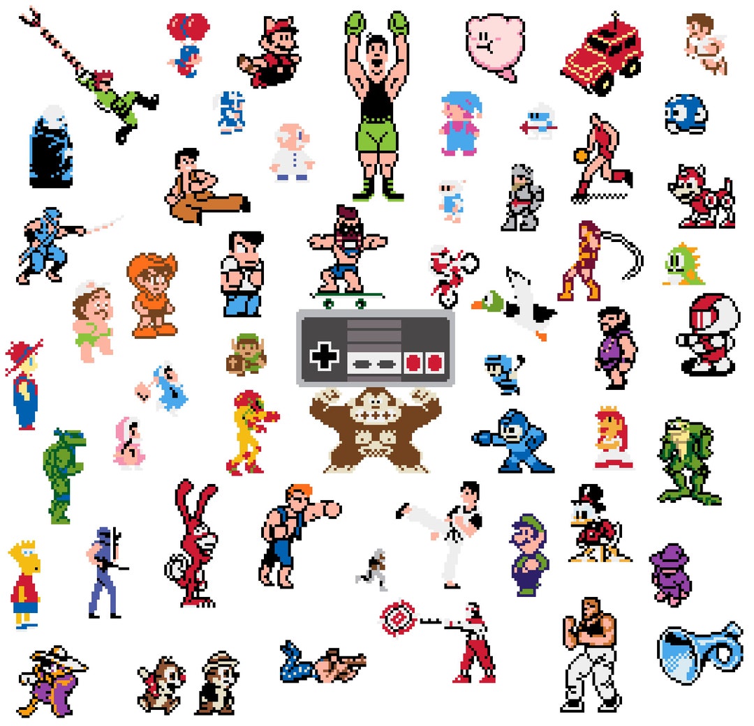 NES Cast of Characters XL - Etsy