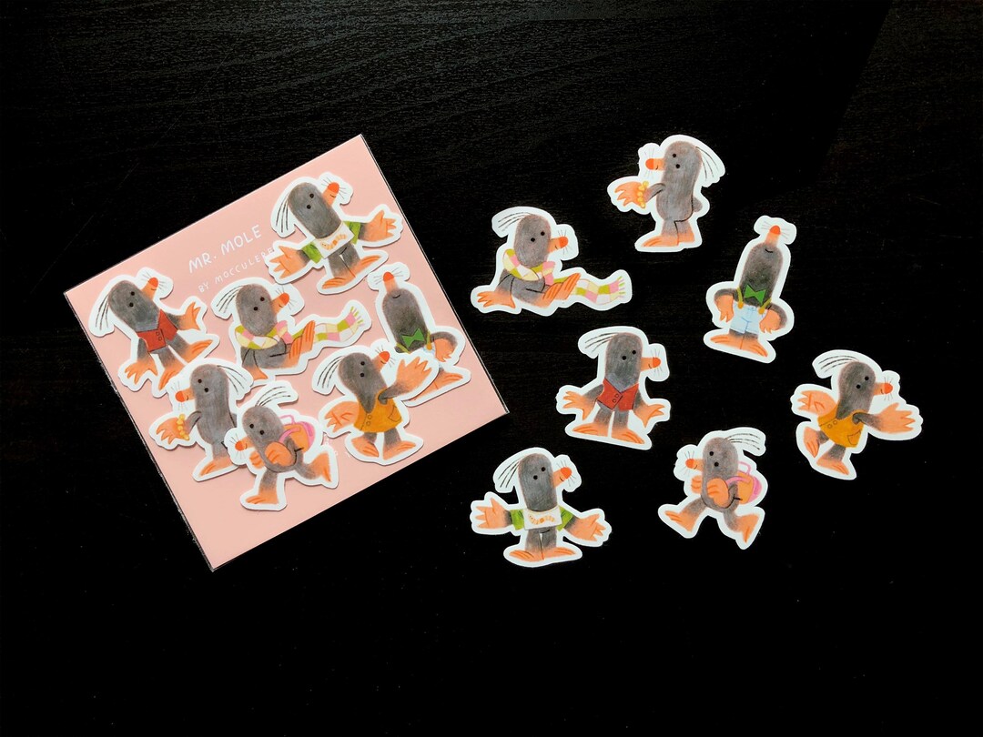 Mr. Mole Sticker Pack by Mocculere / Colourful Multiple Die Cut ...